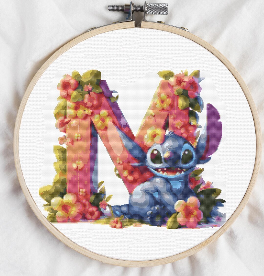 Cross Stitch Pattern Letter M Embroidery File PDF Counted Chart - Etsy
