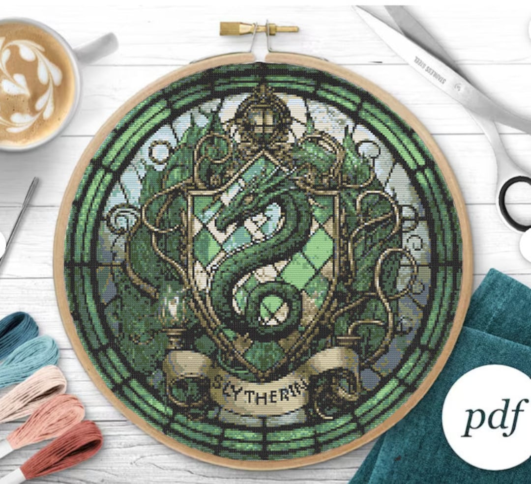 Cross Stitch Magic School Embroidery Snake Instant Download Witchy ...