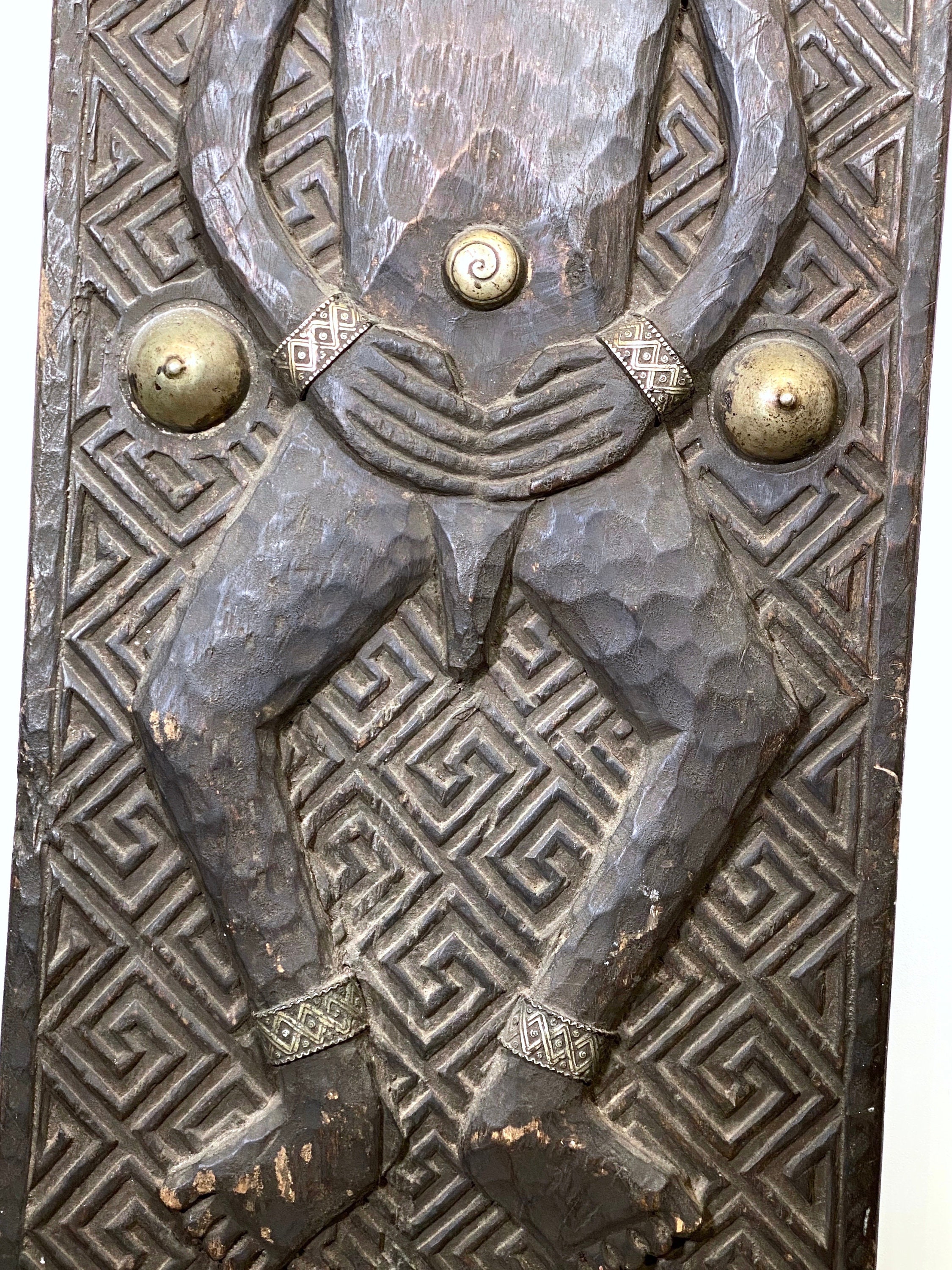 Dukun Sorcerer Shaman Door Relief Carving Hardwood Wood Brass Sunda ...