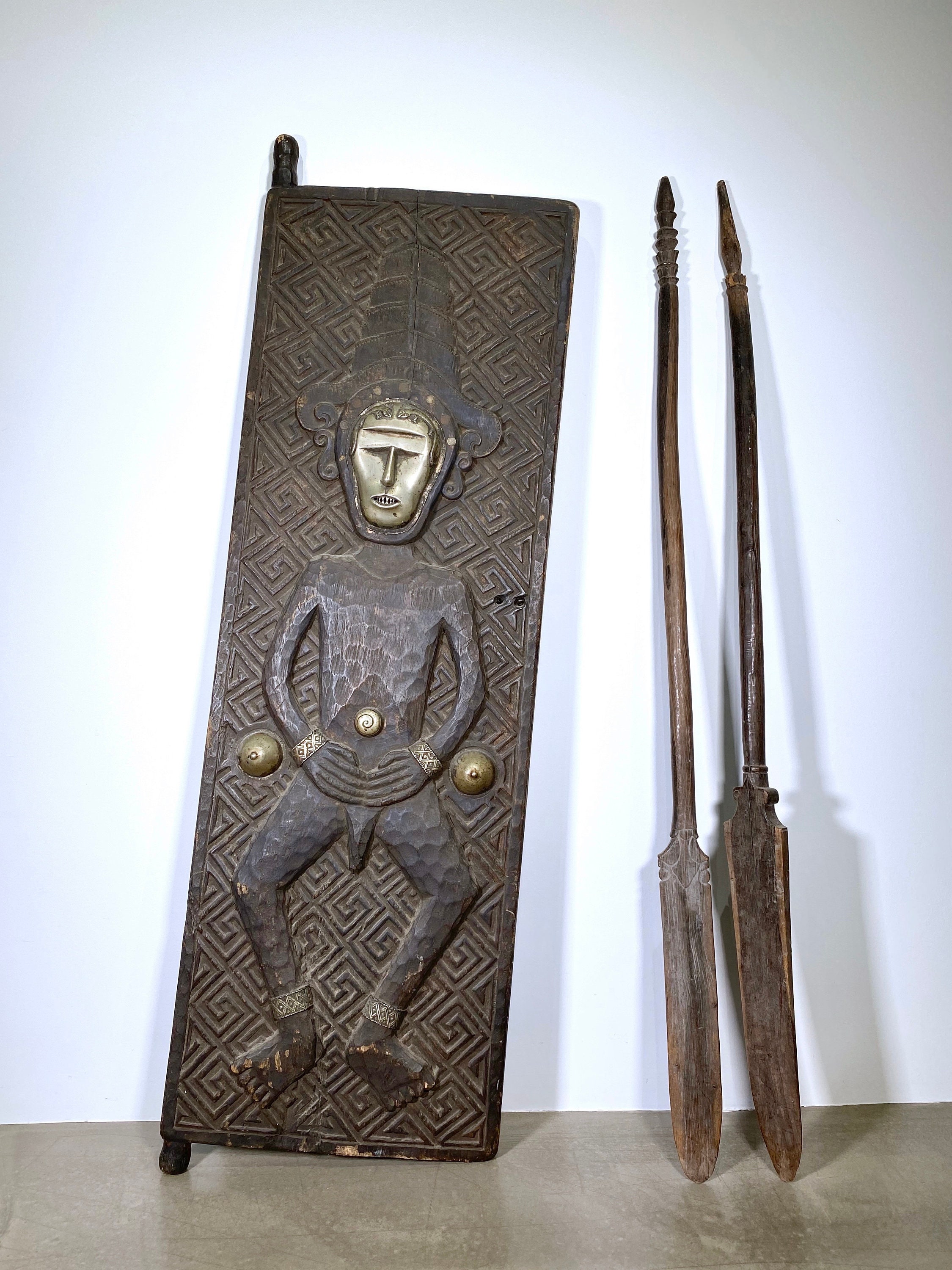 Dukun Sorcerer Shaman Door Relief Carving Hardwood Wood Brass Sunda ...