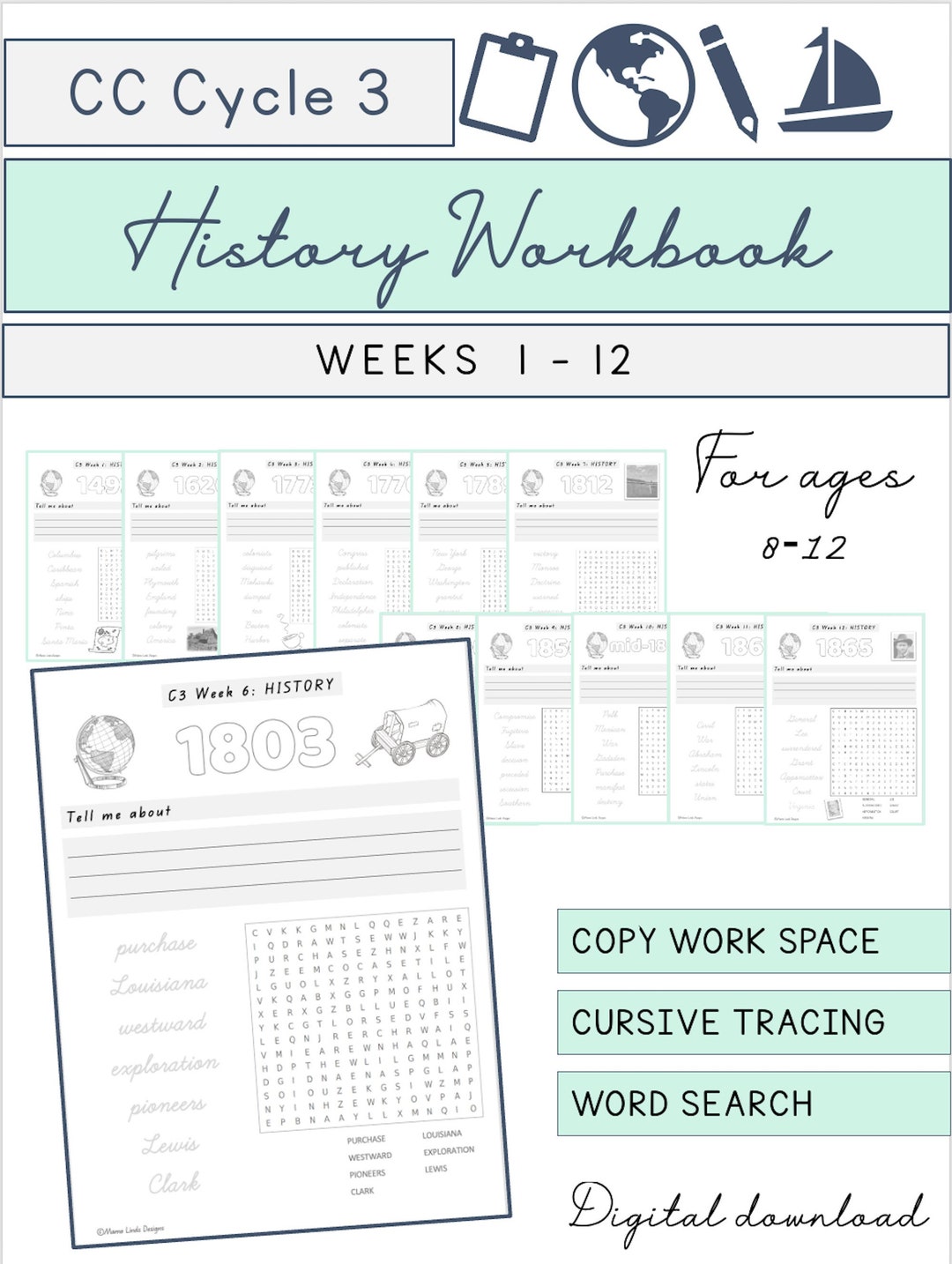 CC Cycle 3 History Workbook - Etsy