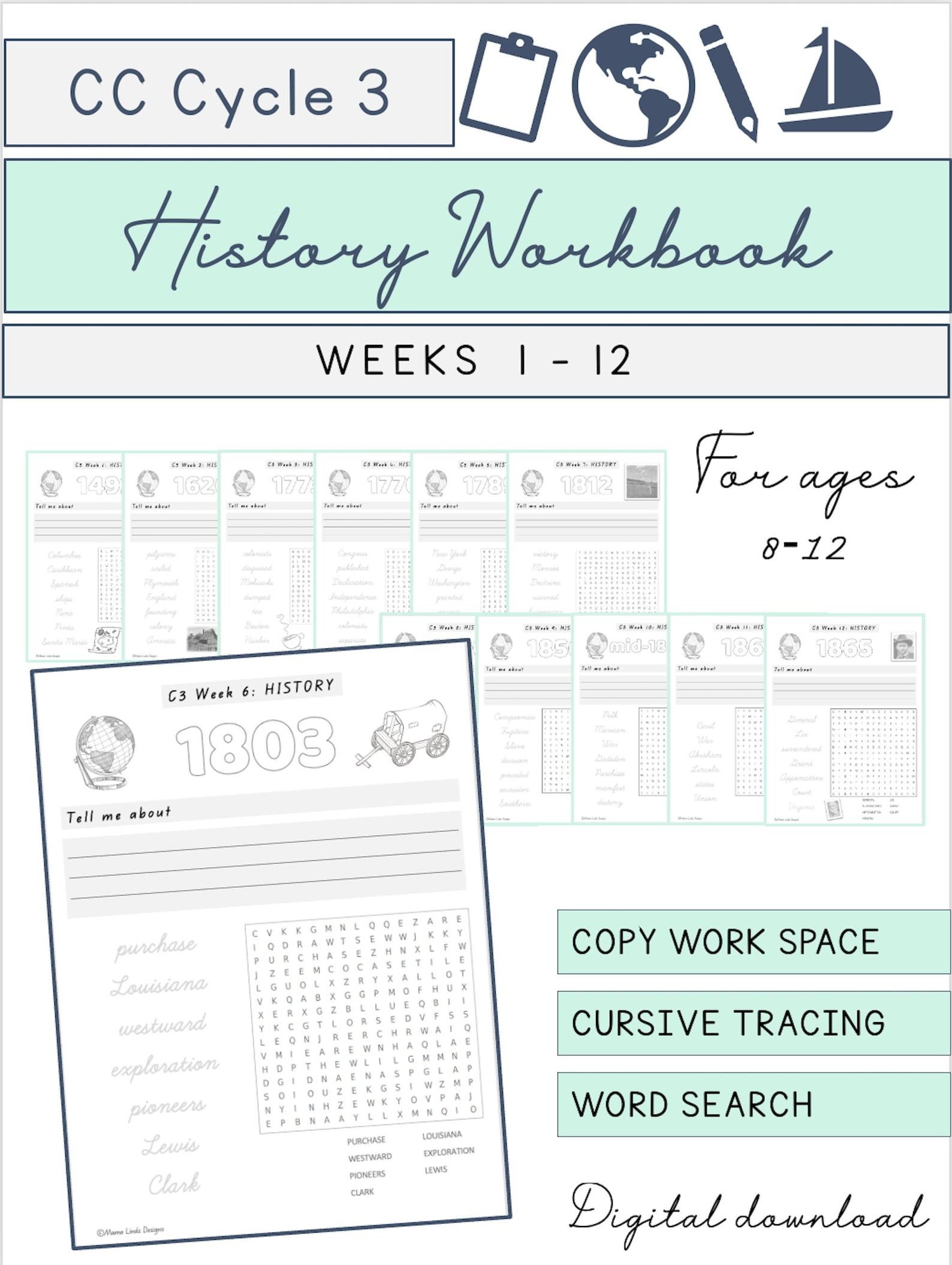 CC Cycle 3 History Workbook - Etsy