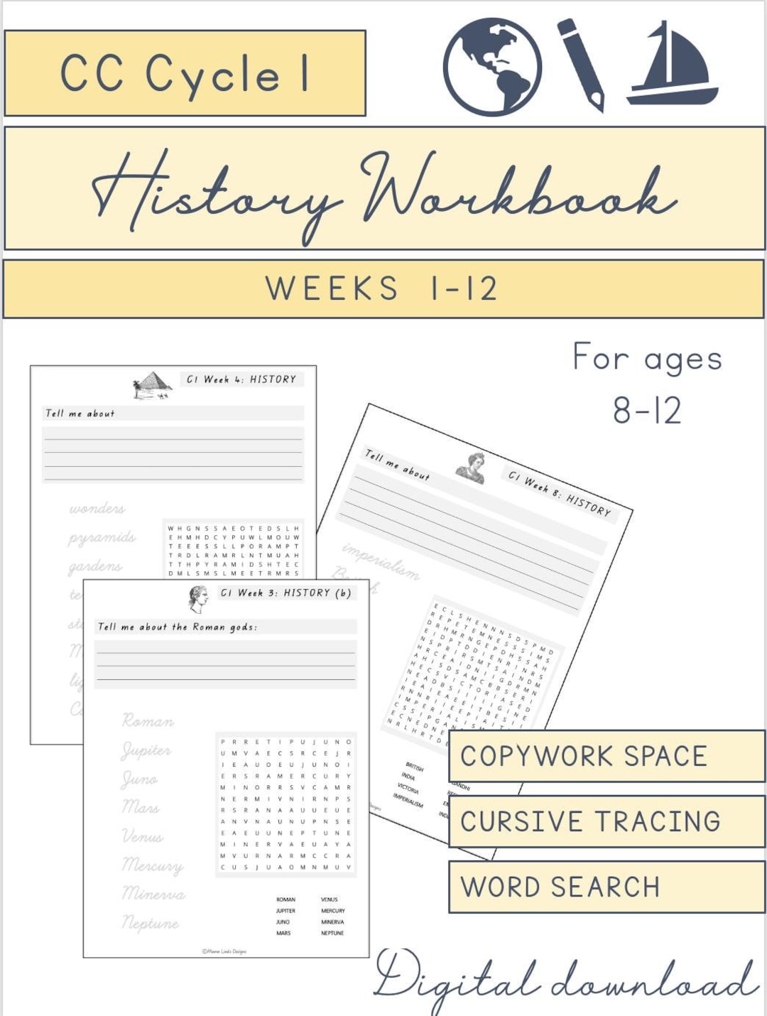 CC Cycle 1 History Worksheets - Etsy