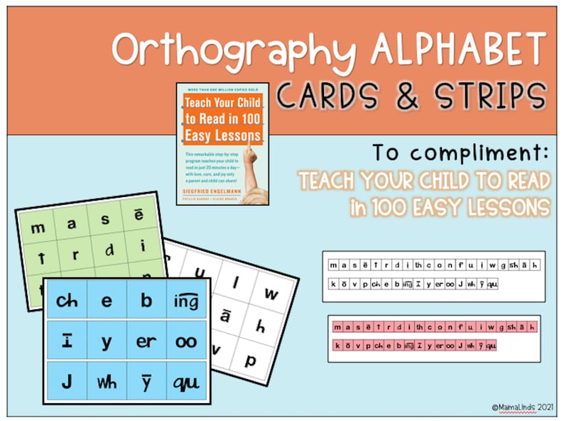 Orthography Alphabet to Compliment Teach Your Child to Read in 100 Easy ...