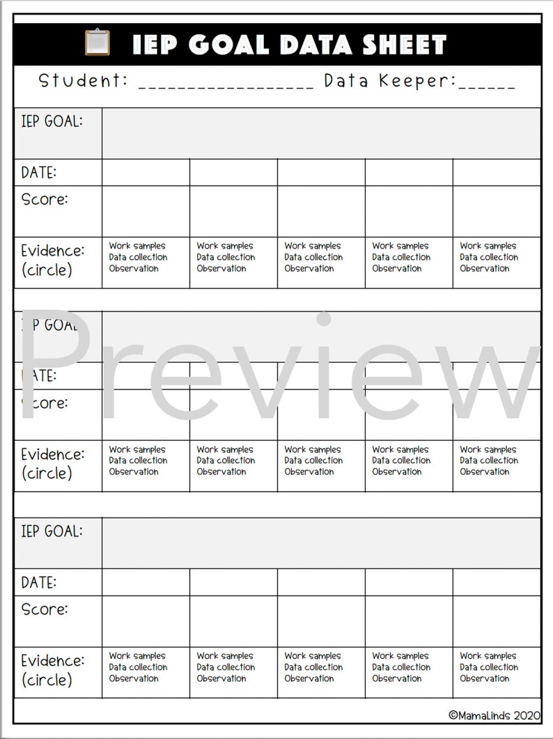 Interrelated Special Education Paraprofessional Forms All-in-one - Etsy