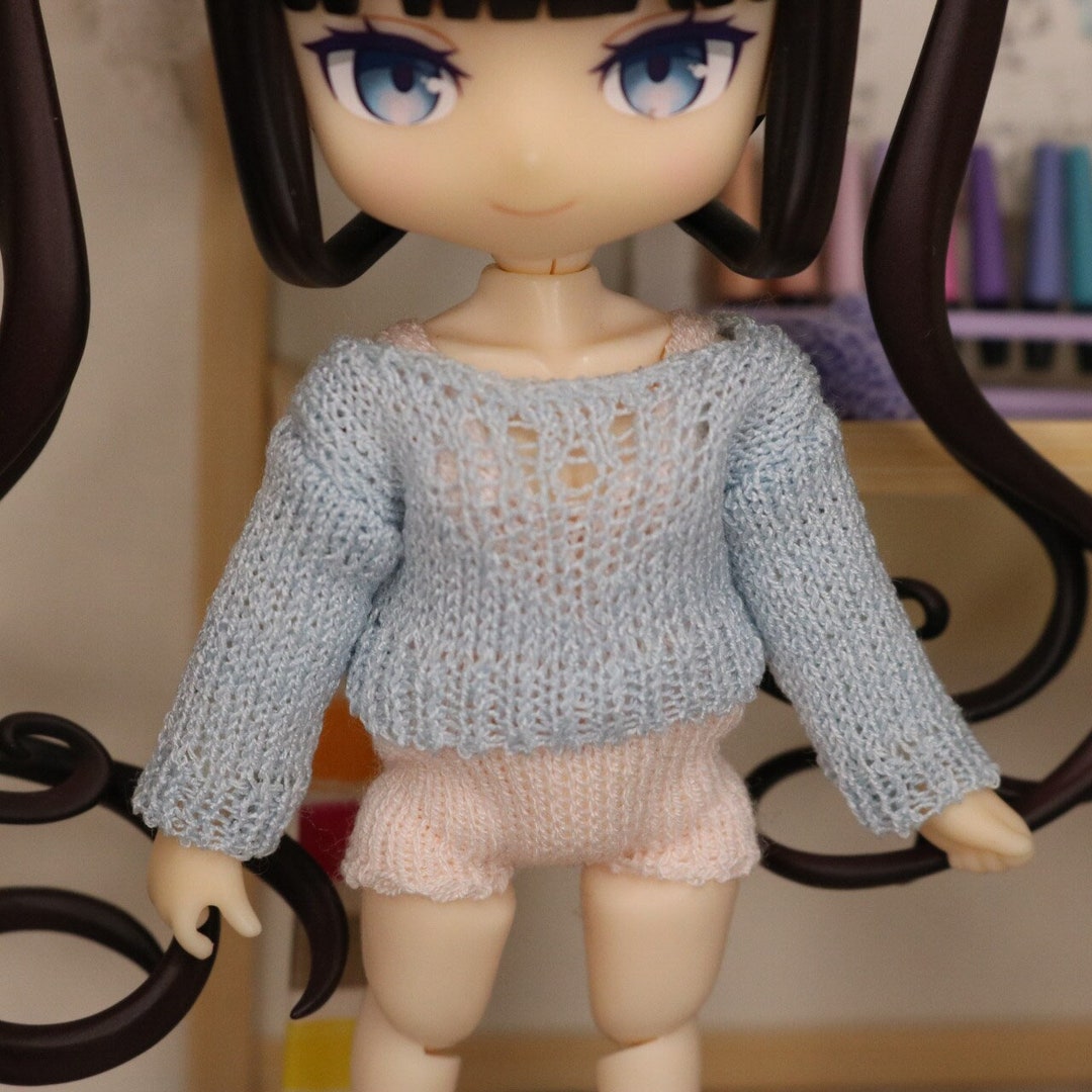 Viscose Heart Top for 1/12 Chibi Dolls, Nendoroid Doll, Obitsu 11 ...