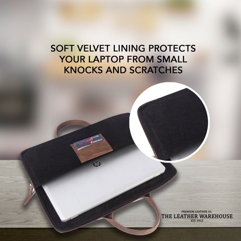 16 Inch Leather Laptop Sleeve Case for Macbook Pro 16 Dell | Etsy