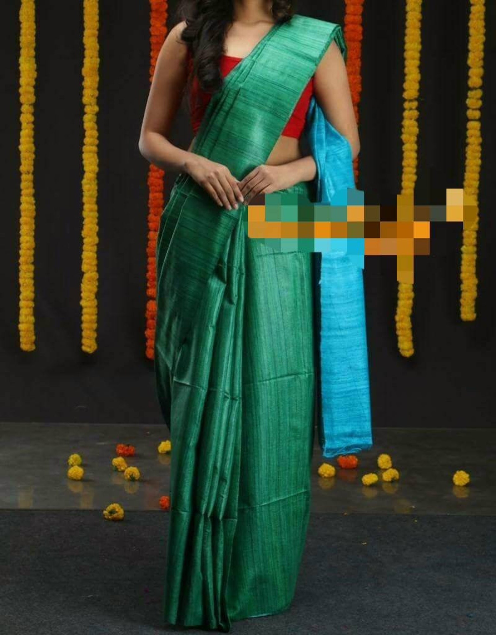 Pure Tussar Ghicha Silk Saree With Blouse Piece Handloom Sari - Etsy