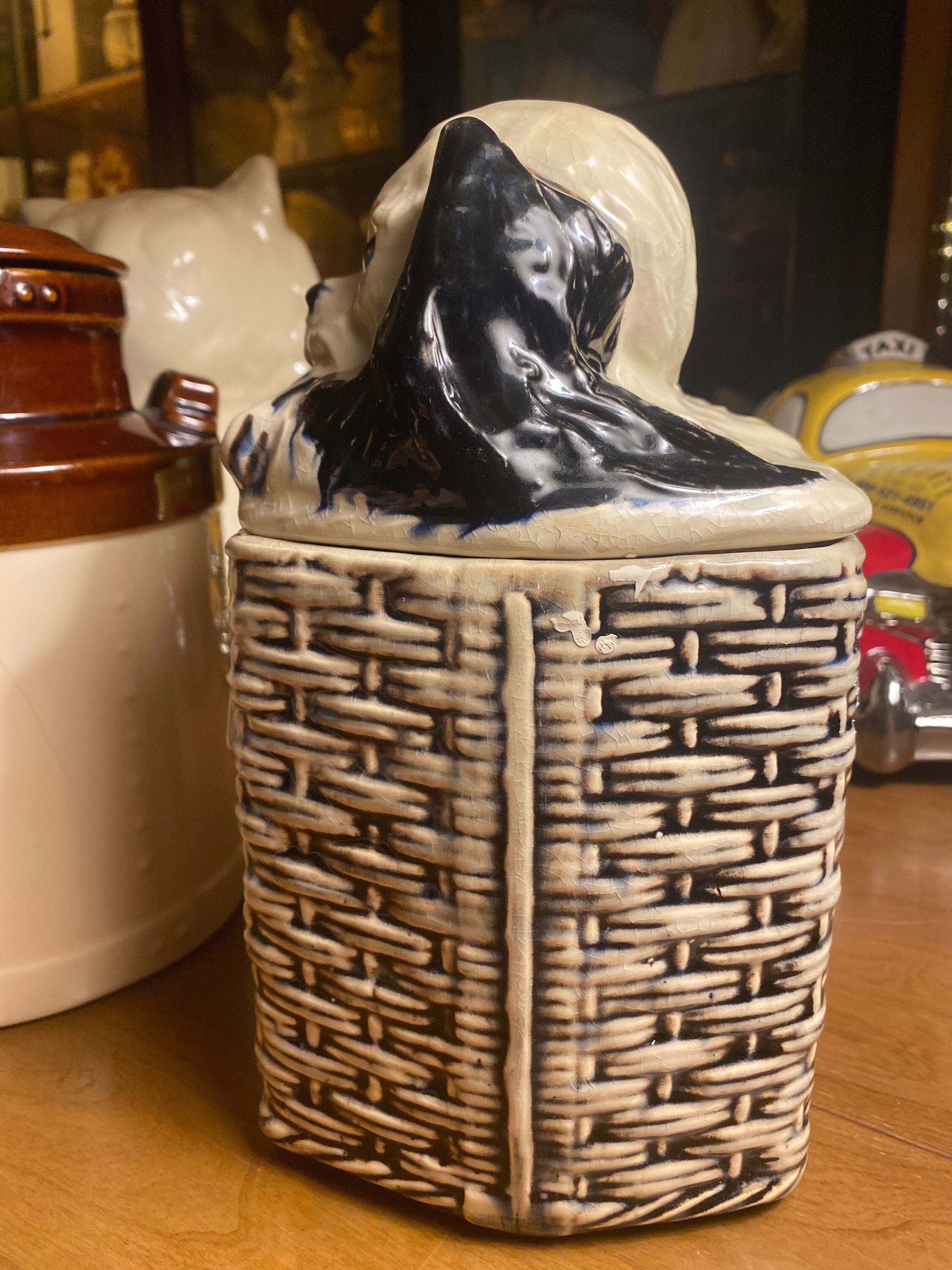 Vintage Mccoy Dog in Basket Cookie Jar Marked on Bottom - Etsy