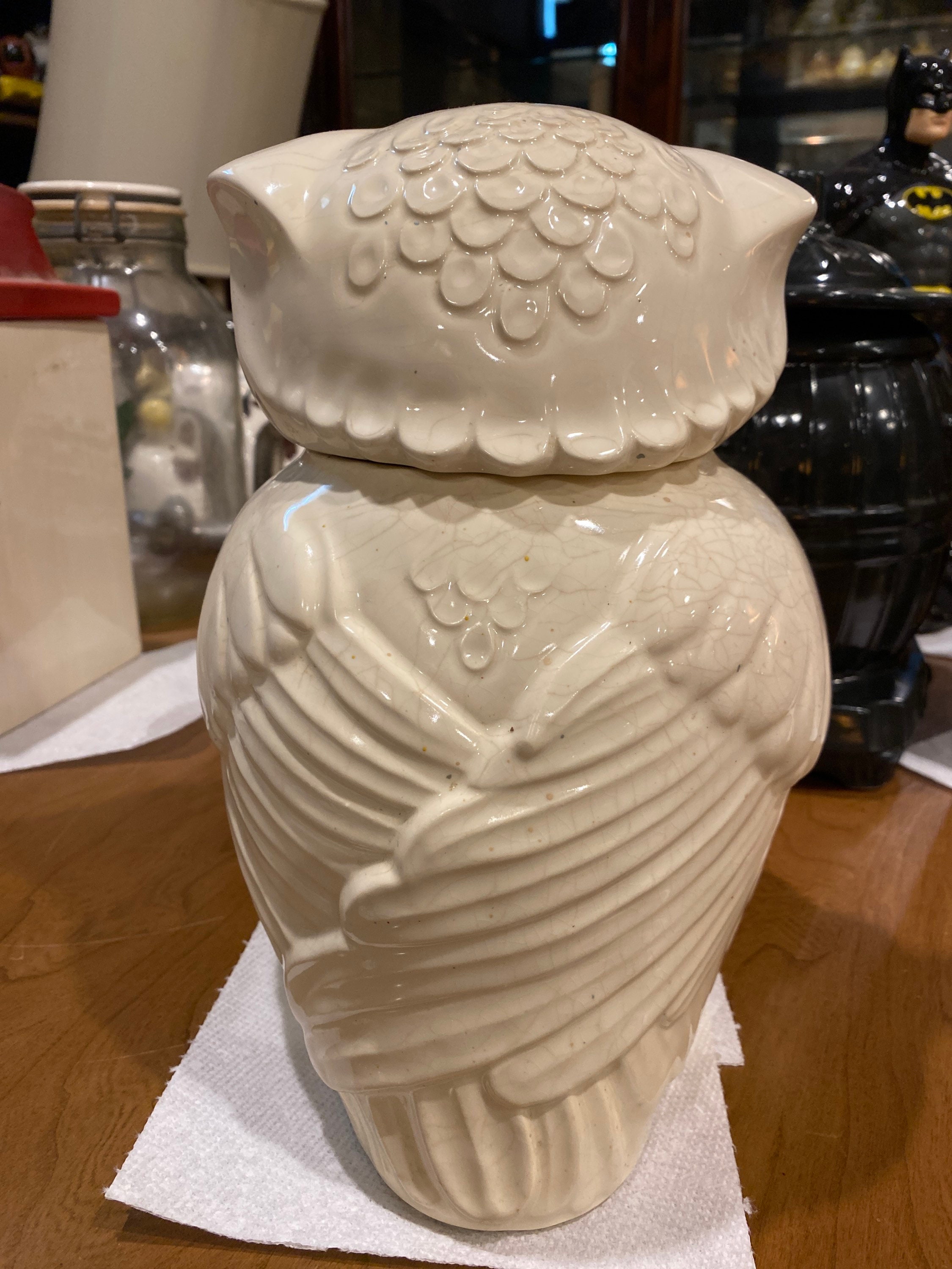 Vintage Ceramic Owl Cookie Jar - Etsy