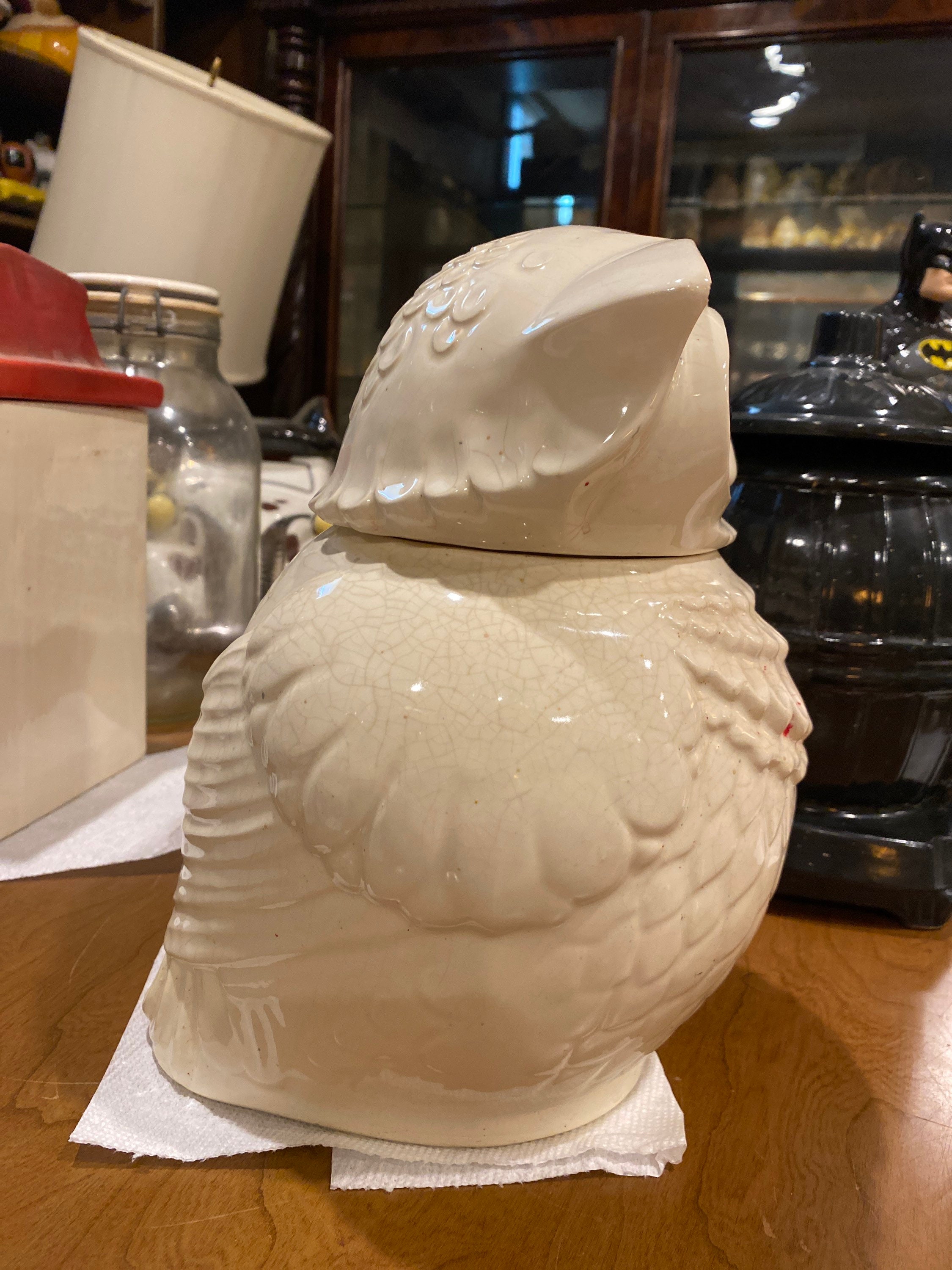 Vintage Ceramic Owl Cookie Jar - Etsy