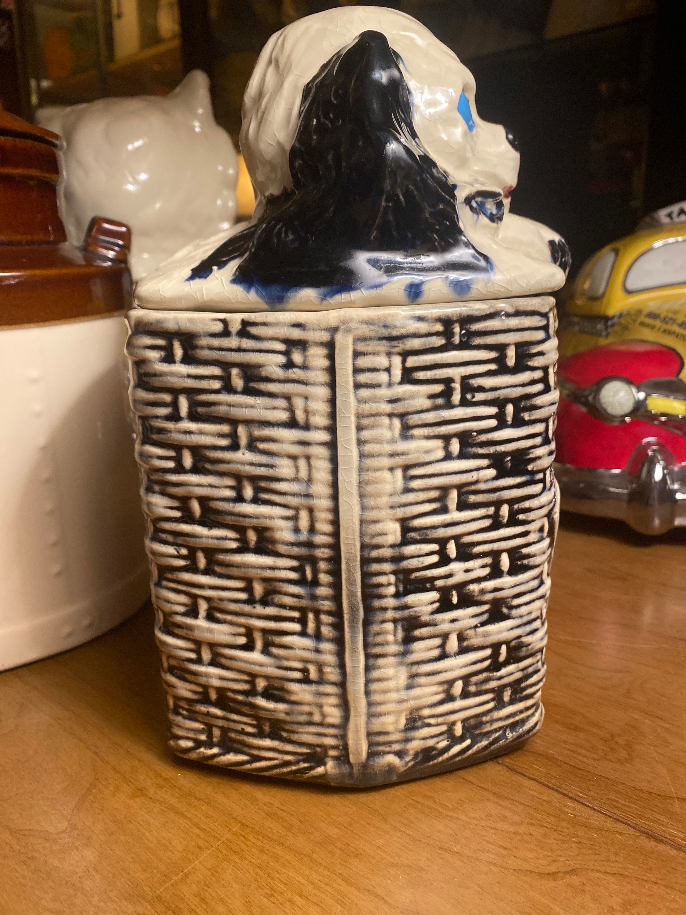 Vintage Mccoy Dog in Basket Cookie Jar Marked on Bottom - Etsy