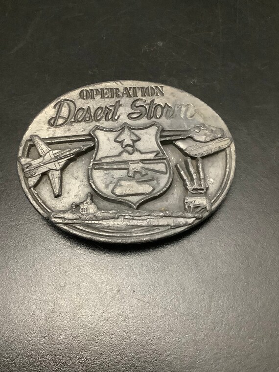 Vintage Operation Desert Storm Belt Buckle | Etsy