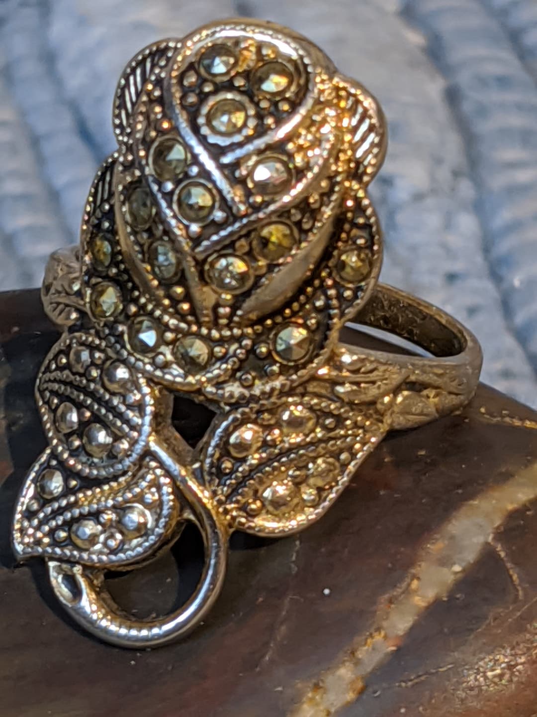 Vintage 14kt GE ESPO Rose Ring Etsy