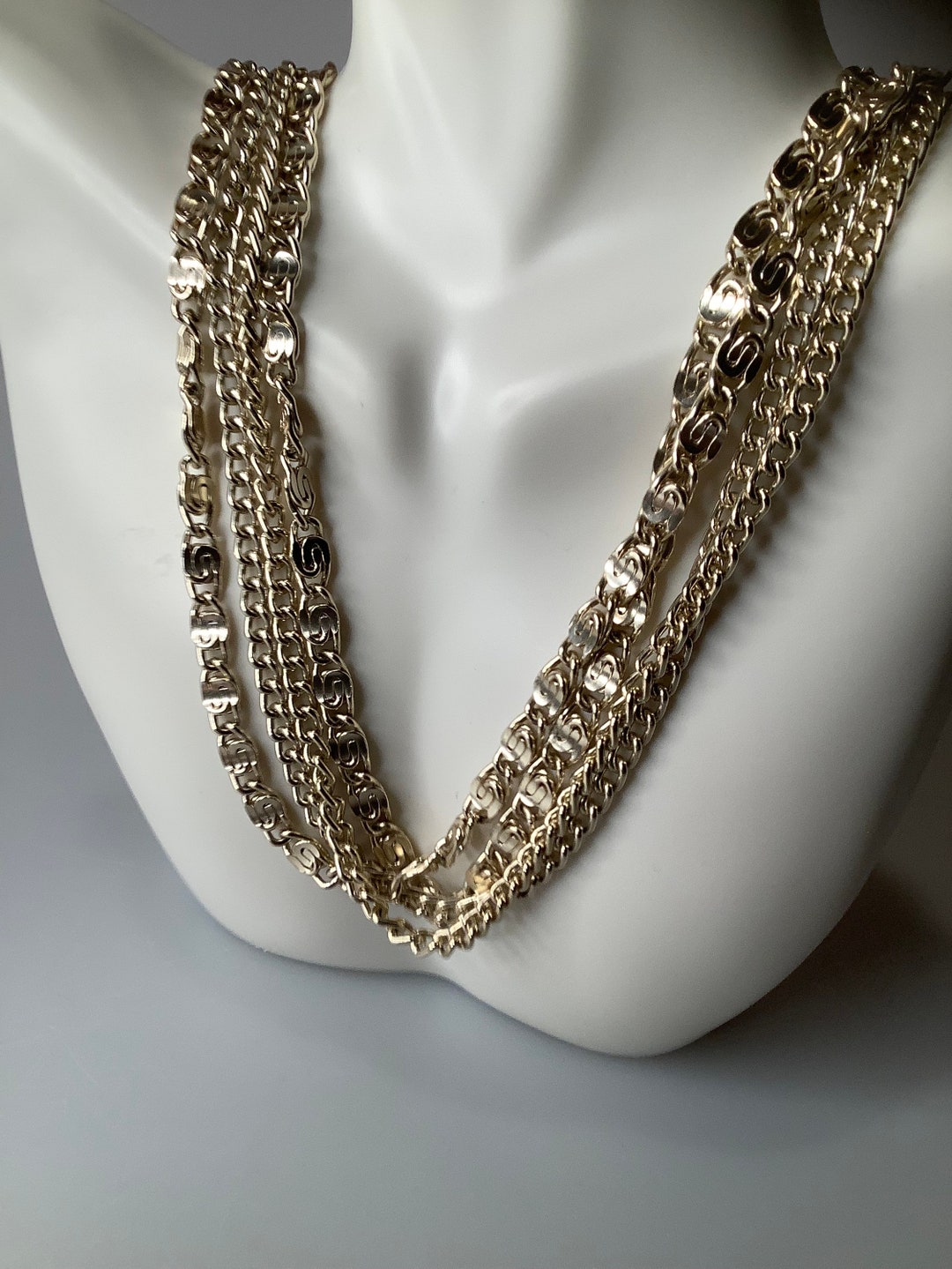 Gold Toned Sarah Coventry Layering Chain Necklace - 24” - Etsy