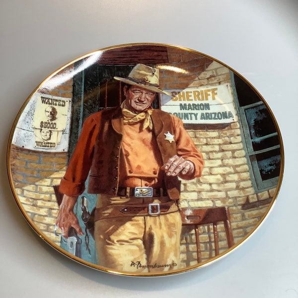 John Wayne Collector Plate - Etsy