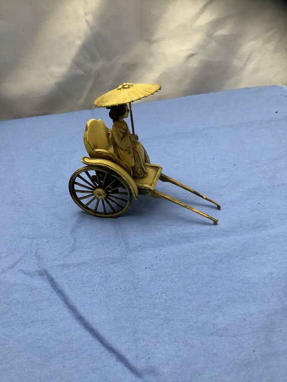 Vintage Japan Plastic Rickshaw Figurine - Etsy