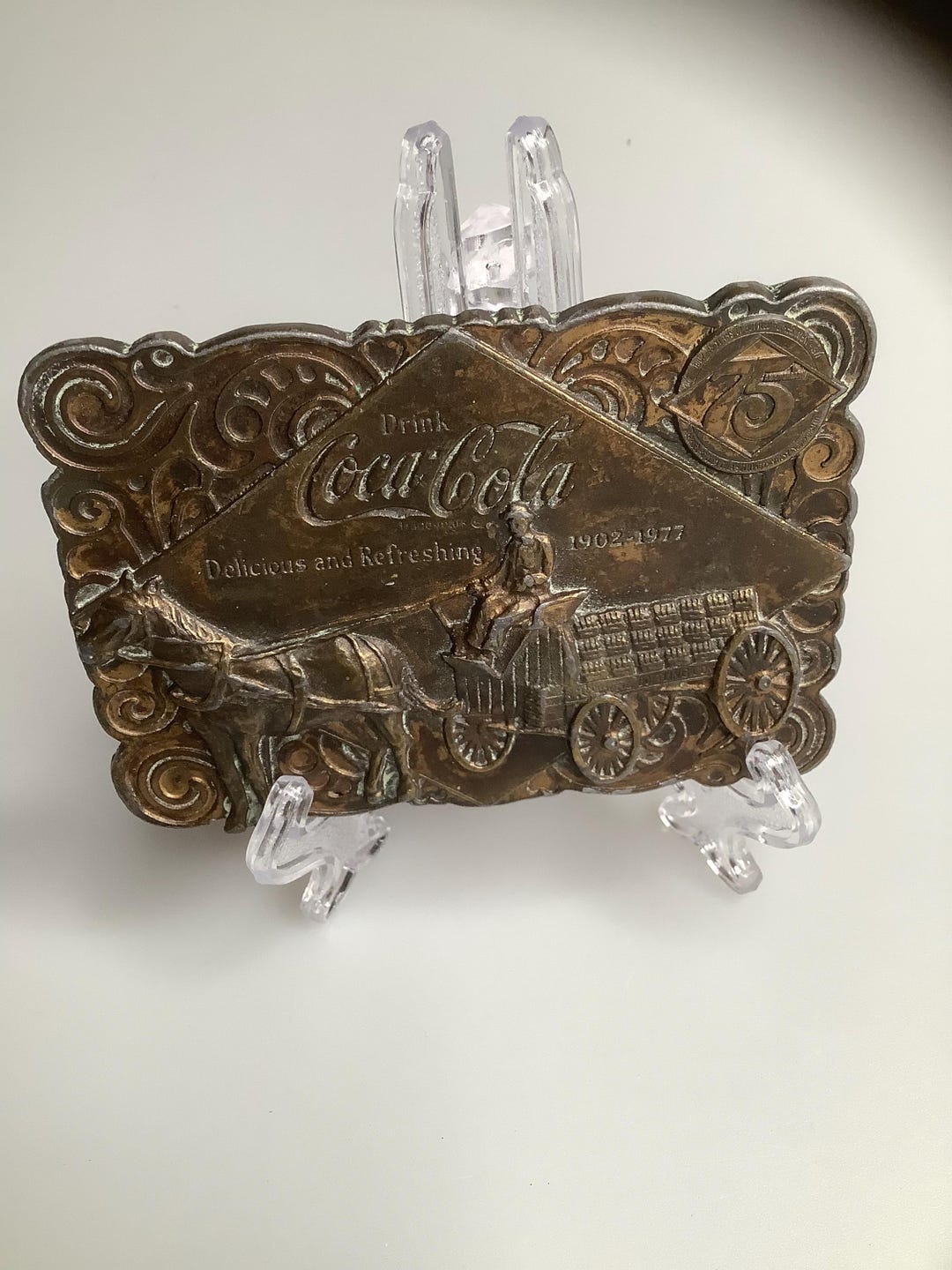 75th Anniversary Coca Cola Belt Buckle - Etsy