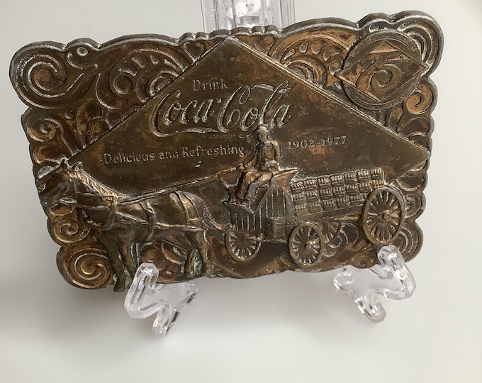 75th Anniversary Coca Cola Belt Buckle - Etsy