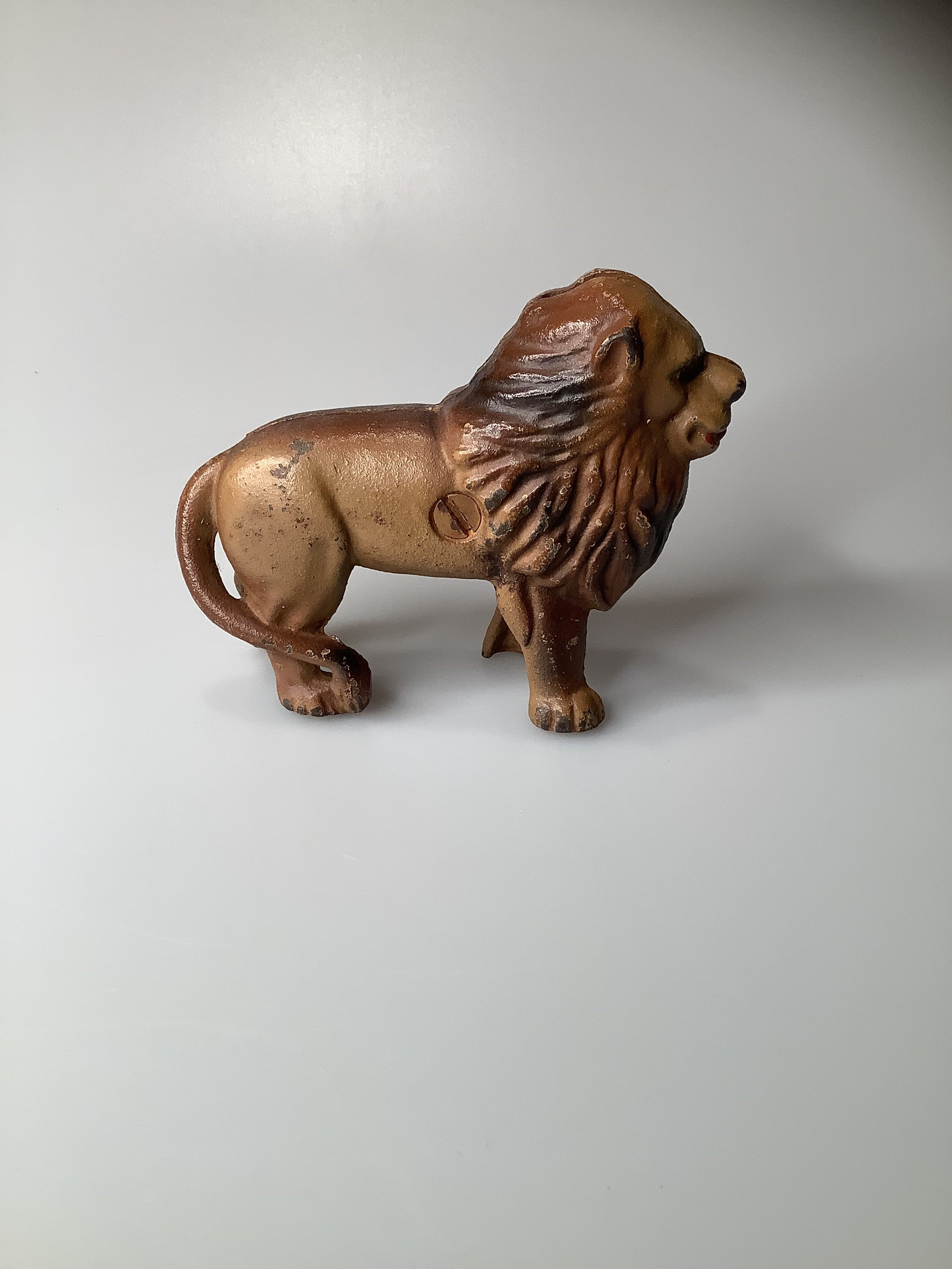 Vintage Iron Lion Coin Bank - Etsy
