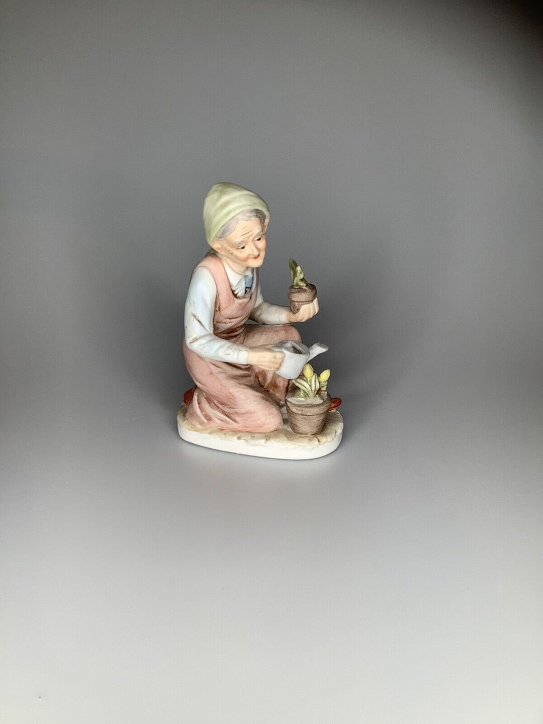 Vintage Ceramic Old Lady Planting - Etsy