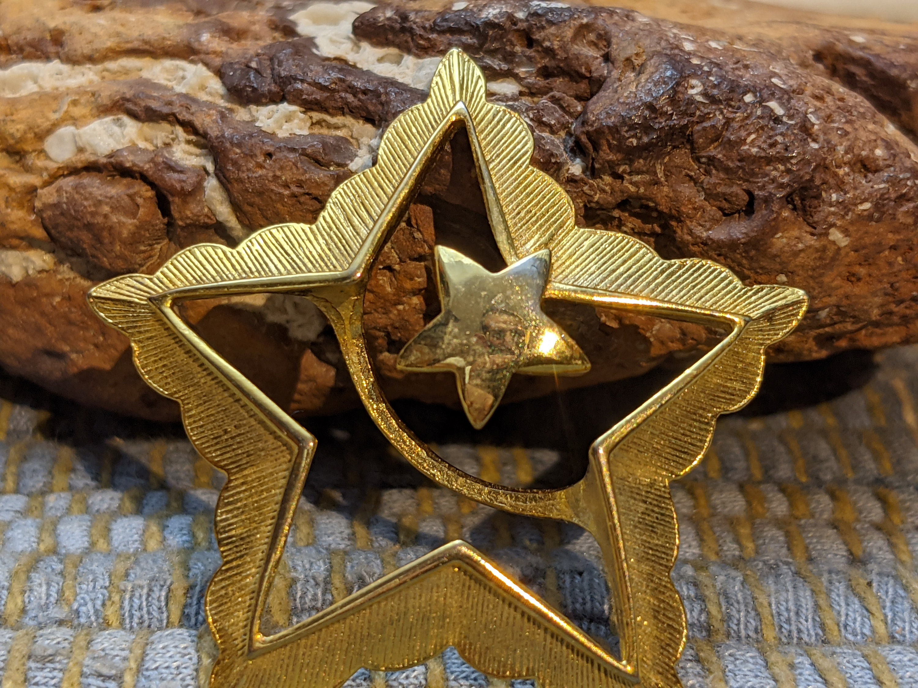 Vintage Torino Star in a Star Brooch - Etsy