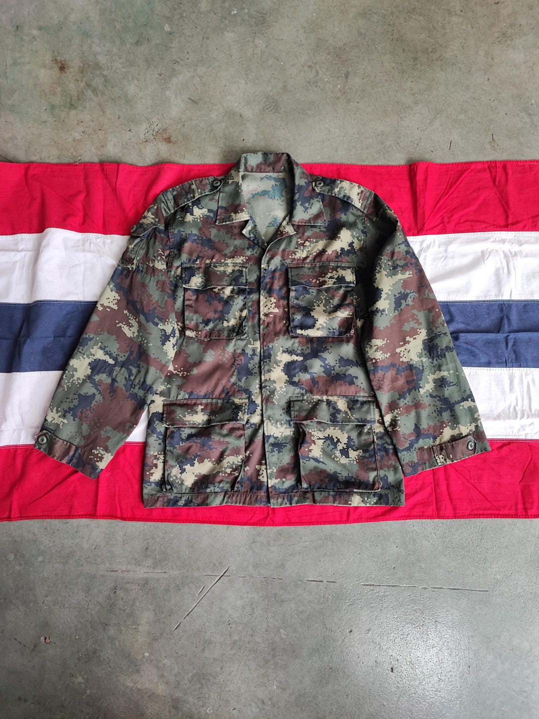 Thai Army RTAF Security Police Pixelated Camouflage Pattern Combat ...