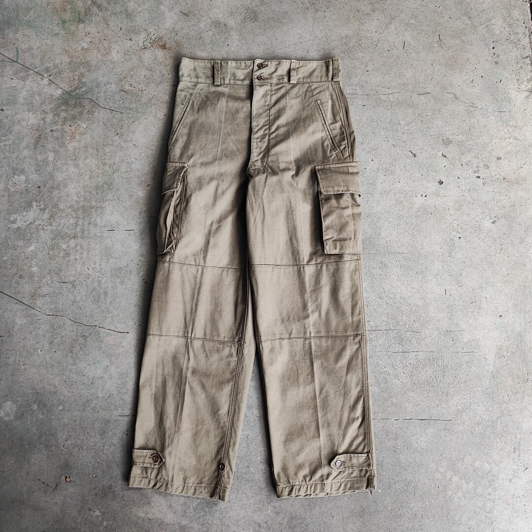 Early 1950s French Army M47 Cargo Pant / Made in France / Cotton Twill / Vintage Militaria ...