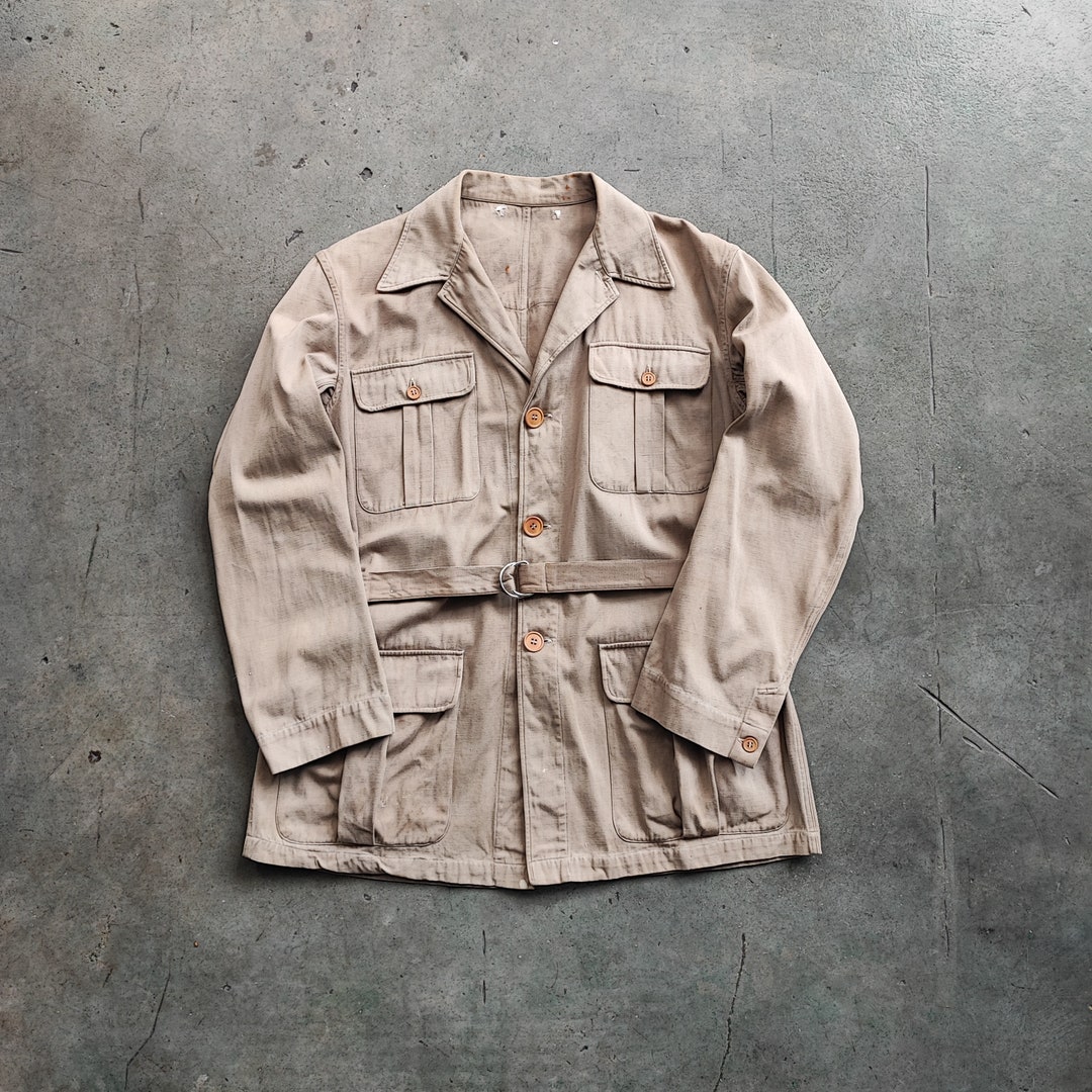 Circa 1959s French Civilian sahara Jacket / Made in France / Size Small ...
