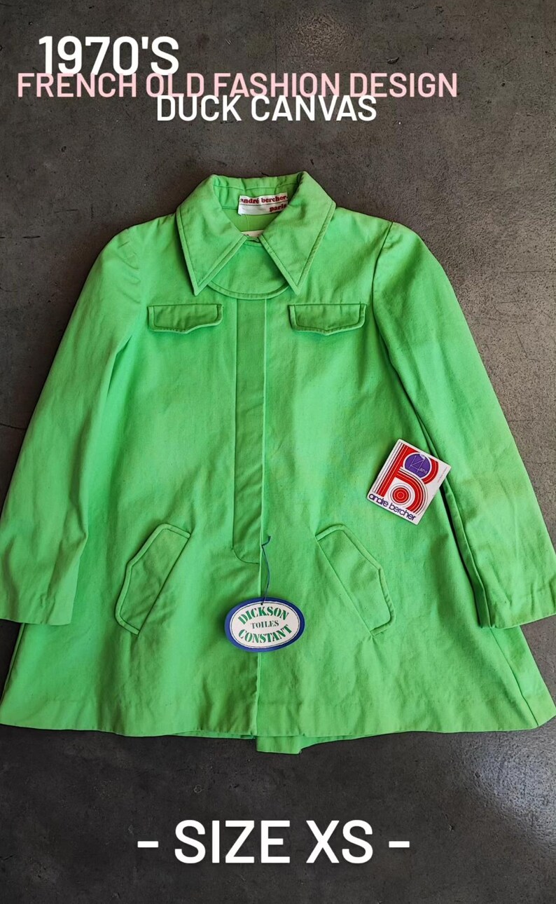 1970's Woman Duck Canvas Jacket / Waterproof Dickson Fabric / Made in ...