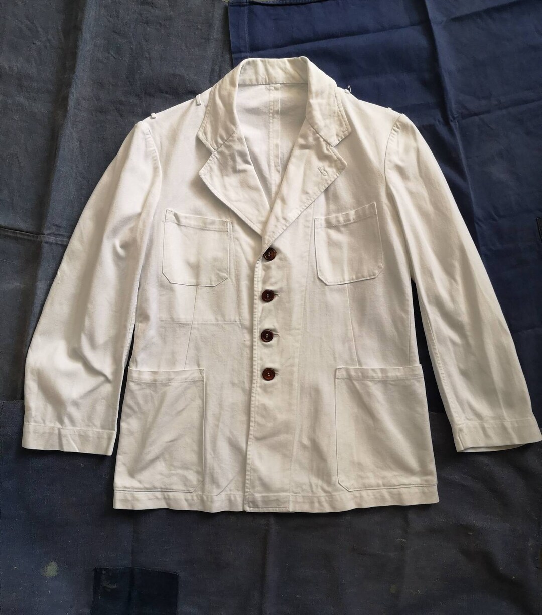 Circa 40s/50s French Army Marine Nationale / Beautiful White Soft ...
