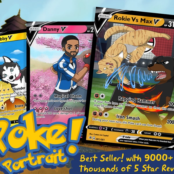 Custom Pokemone Card - Etsy