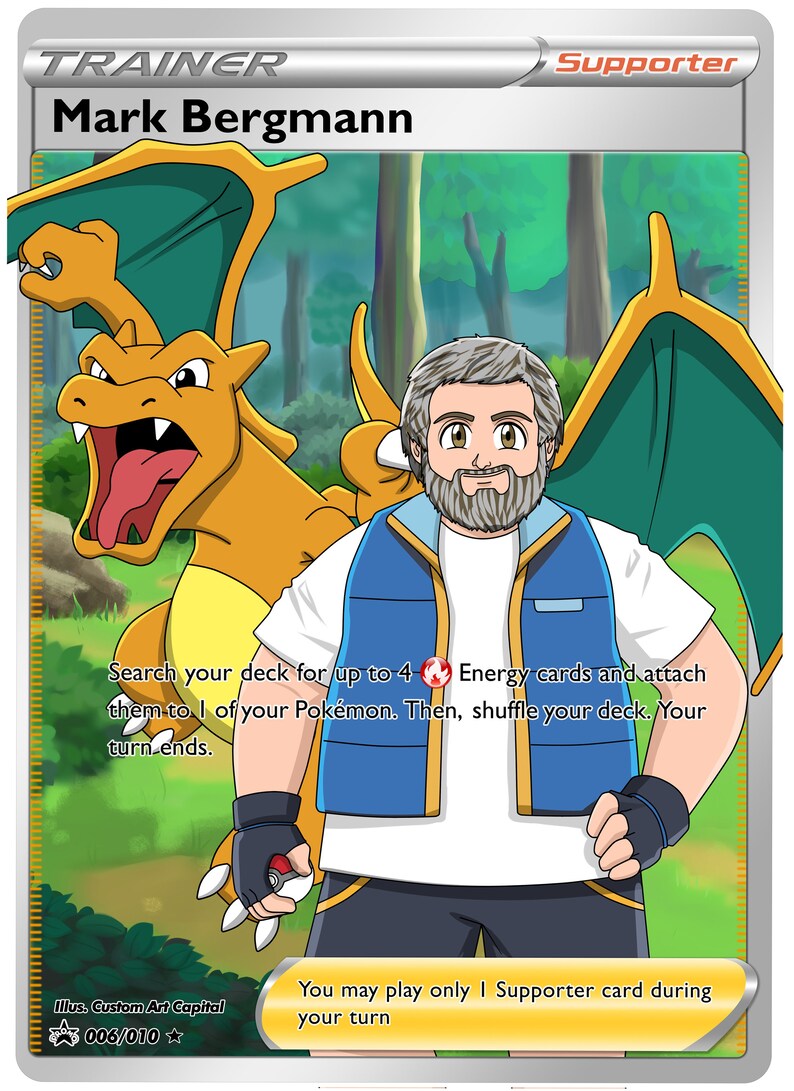 SALE Custom POKE Trainer Card Portrait Personalized Anime - Etsy