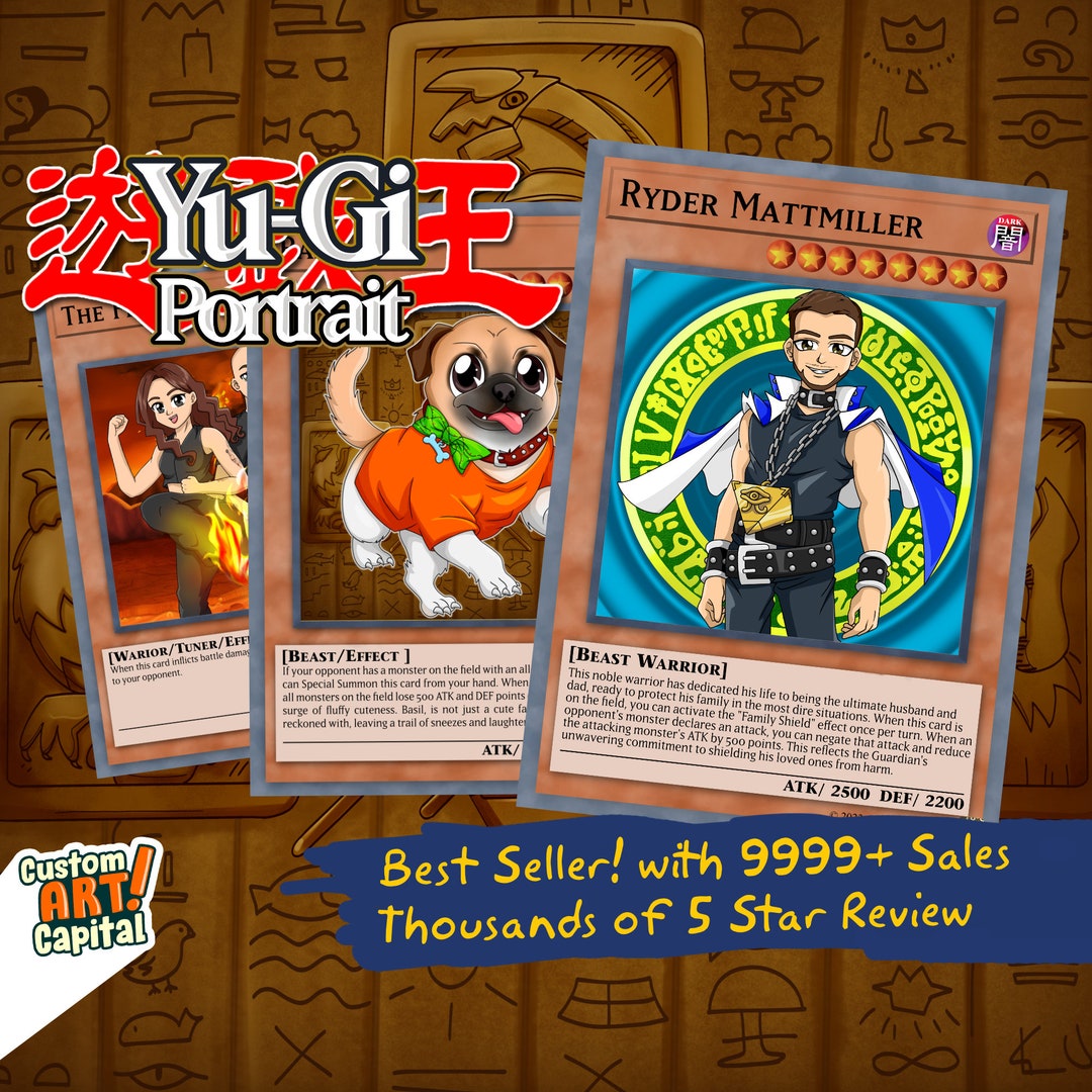 SALE! Custom Yugi Card Portrait - Personalized Anime Poster - Christmas ...