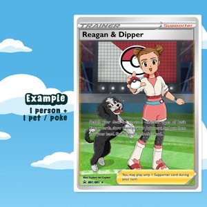 SALE! Custom POKE Trainer Card Portrait - Personalized Anime Poster ...