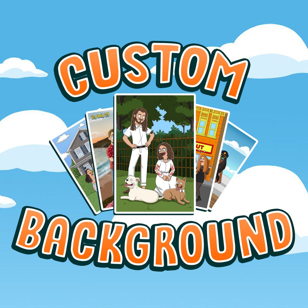 Custom Background - Funny X2 Cartoon - Etsy