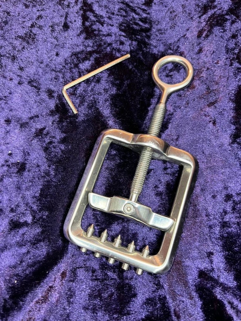 Metal CBT Spiked Vice Clamp. Cock & Ball Crusher Scrotum/testicles BDSM ...