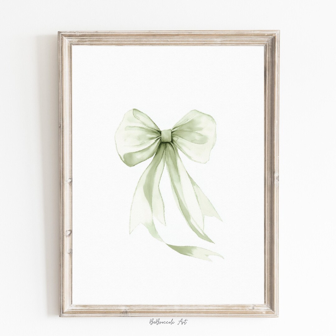 Cute Preppy Sage Green Wall Art Cute Apartment Decor Trendy Sage Green ...