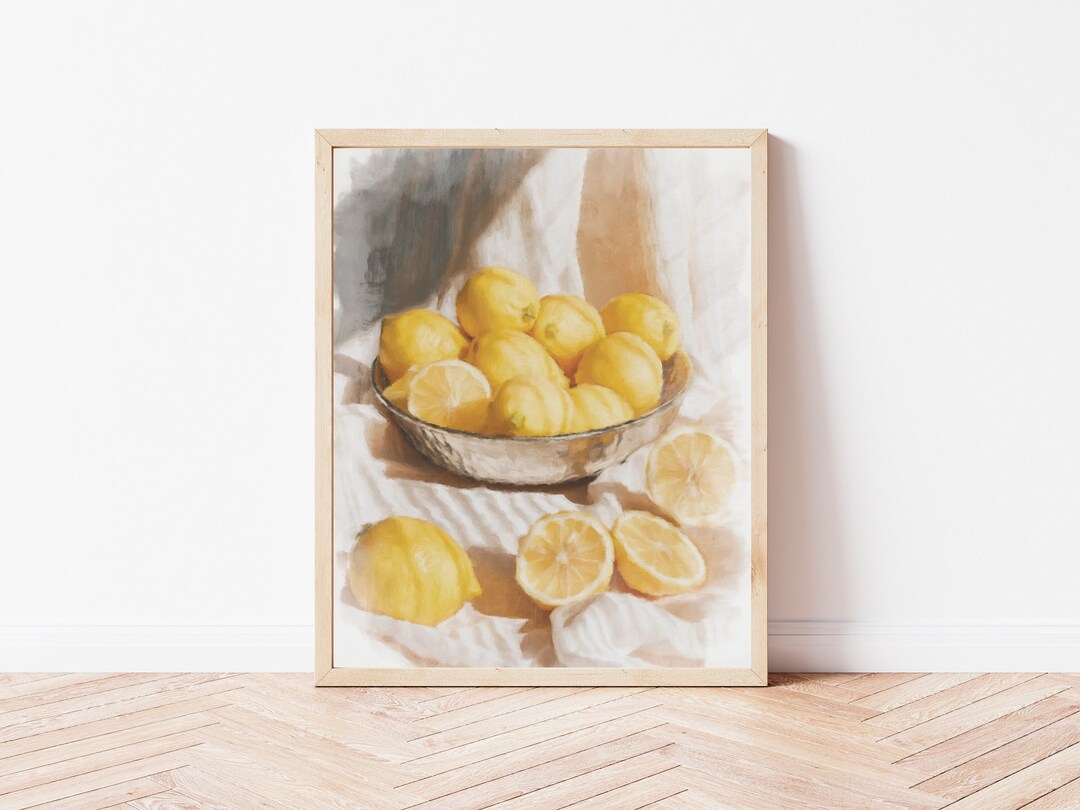 Watercolor Lemons Printable Wall Art, Lemons Print, Botanical Wall Art ...