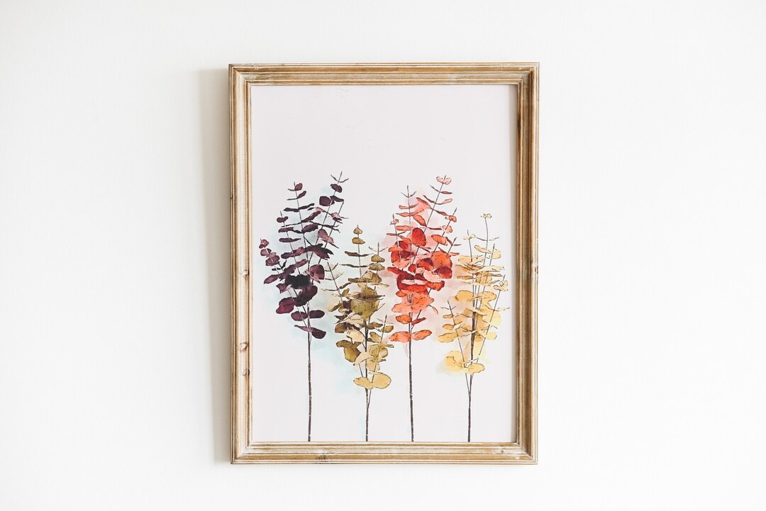 Fall Leaf Print, Fall Wall Art, Thanksgiving Gift Print, Thank You Gift ...