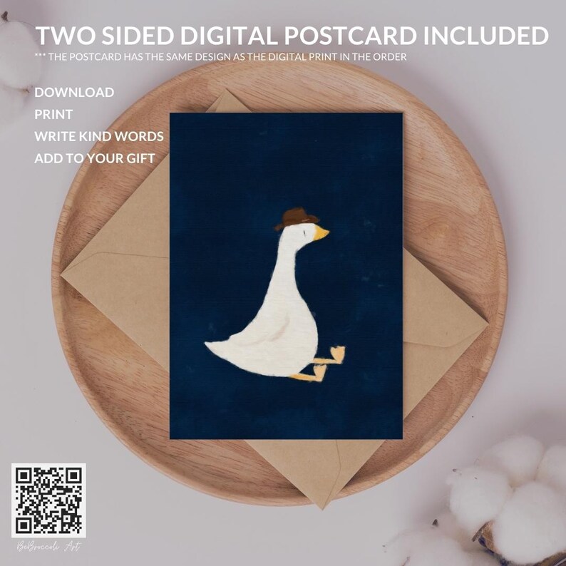 Silly Goose Wall Art Cute Goose Poster Cowboy Nursery Decor Farm Animal ...