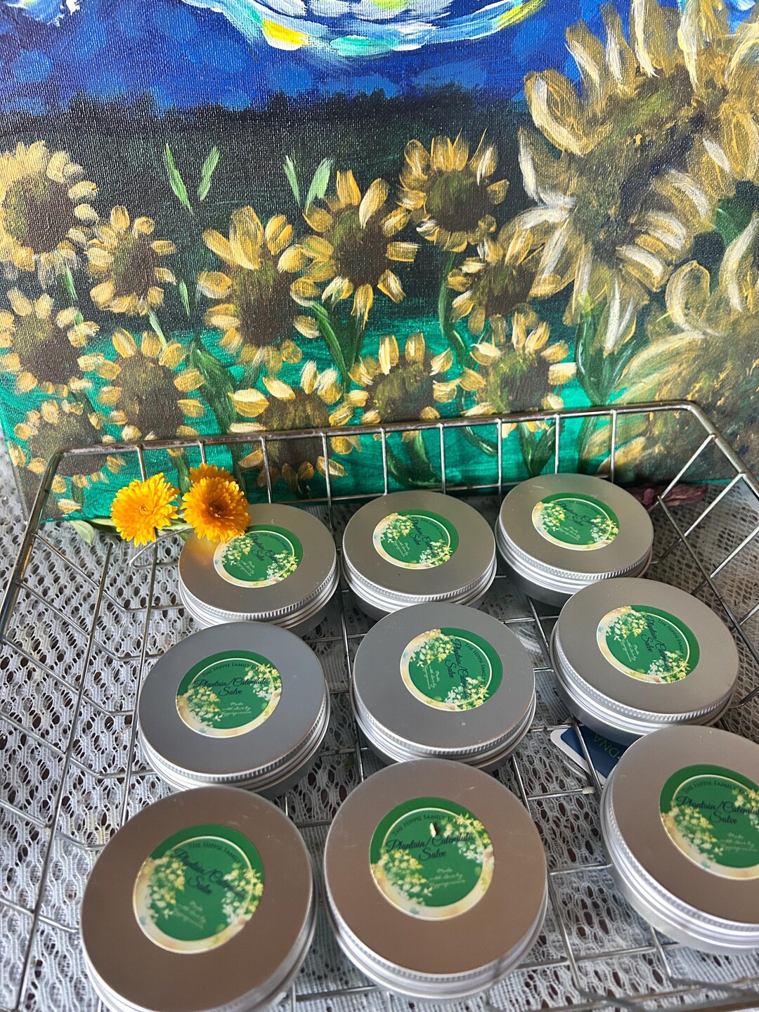 Calendula Plantain Skin Care Cream: Handmade Herbal Healing Balm - Etsy