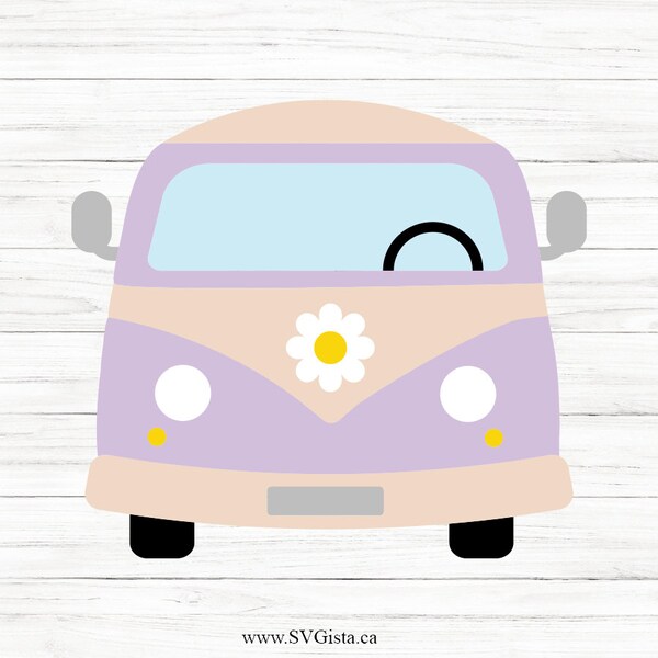 Hippie Van Svg - Etsy