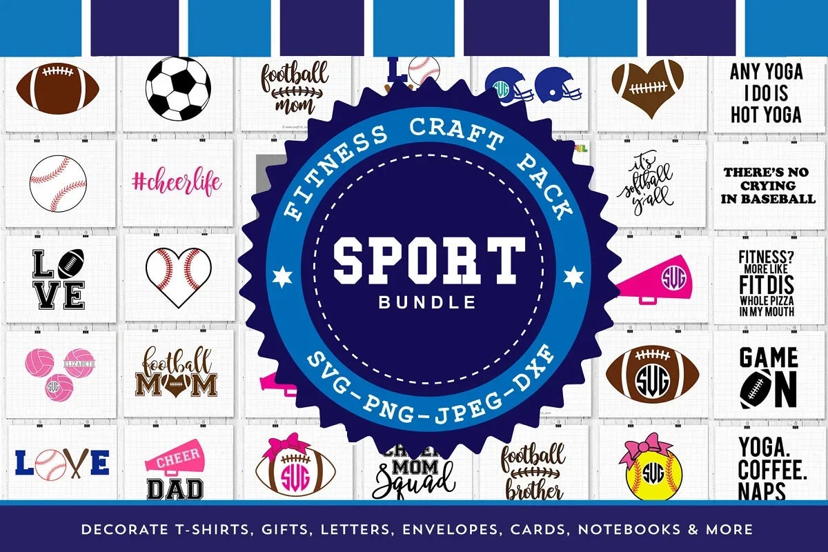 Sports SVG Bundle, Sport Svg Bundle, Football Designs, Baseball Svg ...