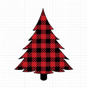 Buffalo Plaid Print Tree Svg, Svg Files, Svg Files for Cricut, Svg ...