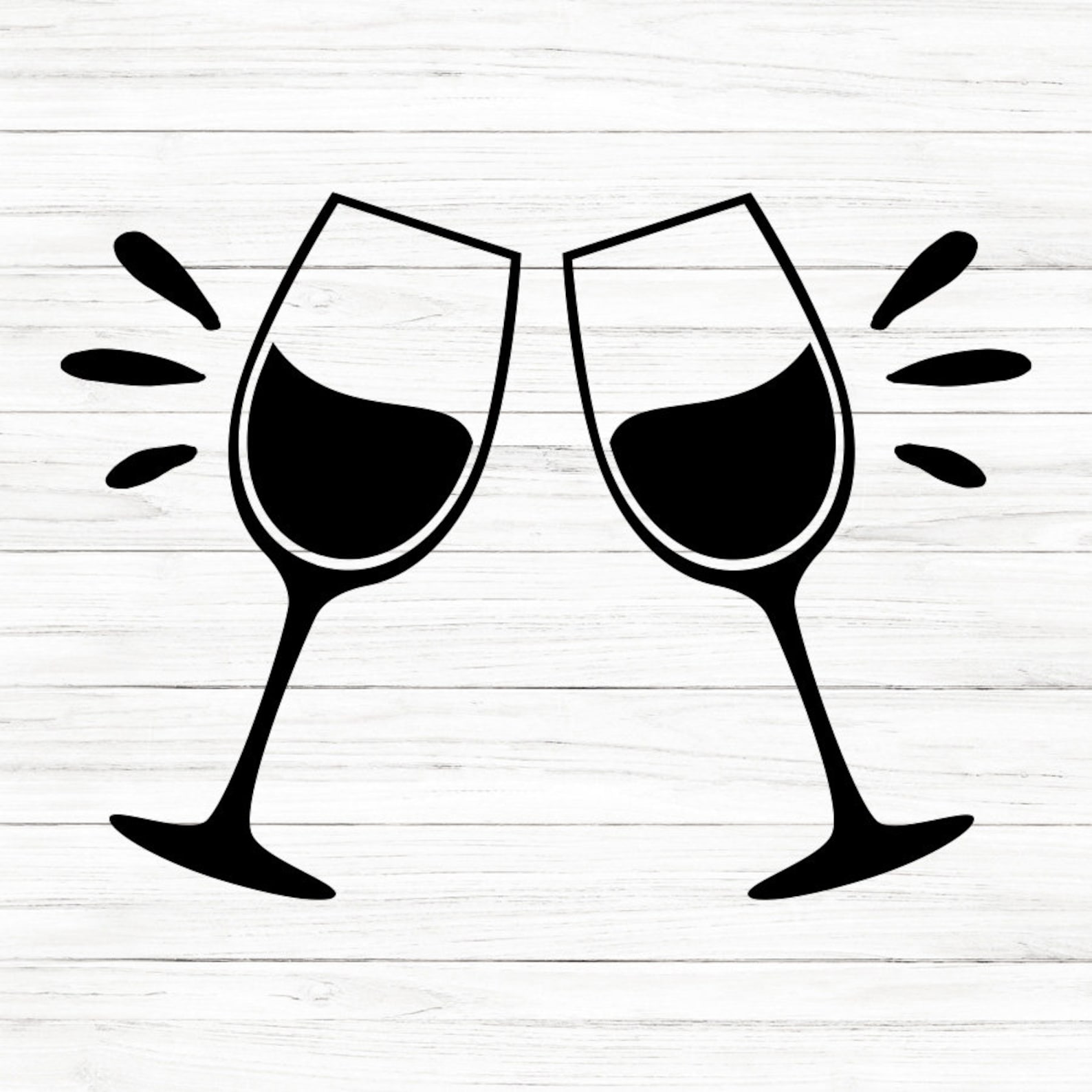 Copas de vino Copas de vino Svg Descarga digital | Etsy