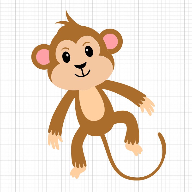 Monkey Svg - Etsy