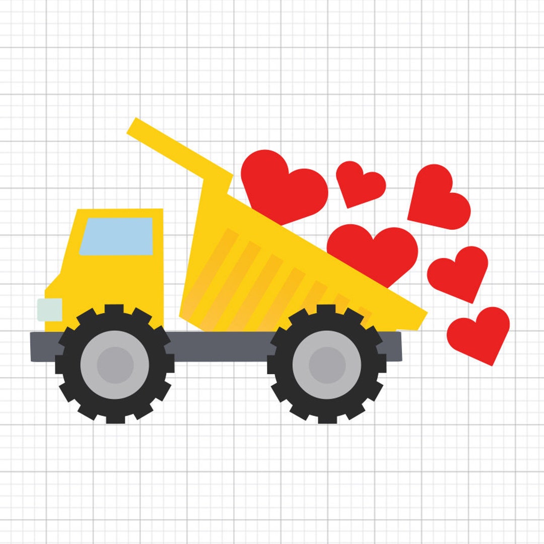 Heart Dump Truck Svg, Svg Files, Svg Files for Cricut, Svg Cricut, Svg Images, Svg Designs ...