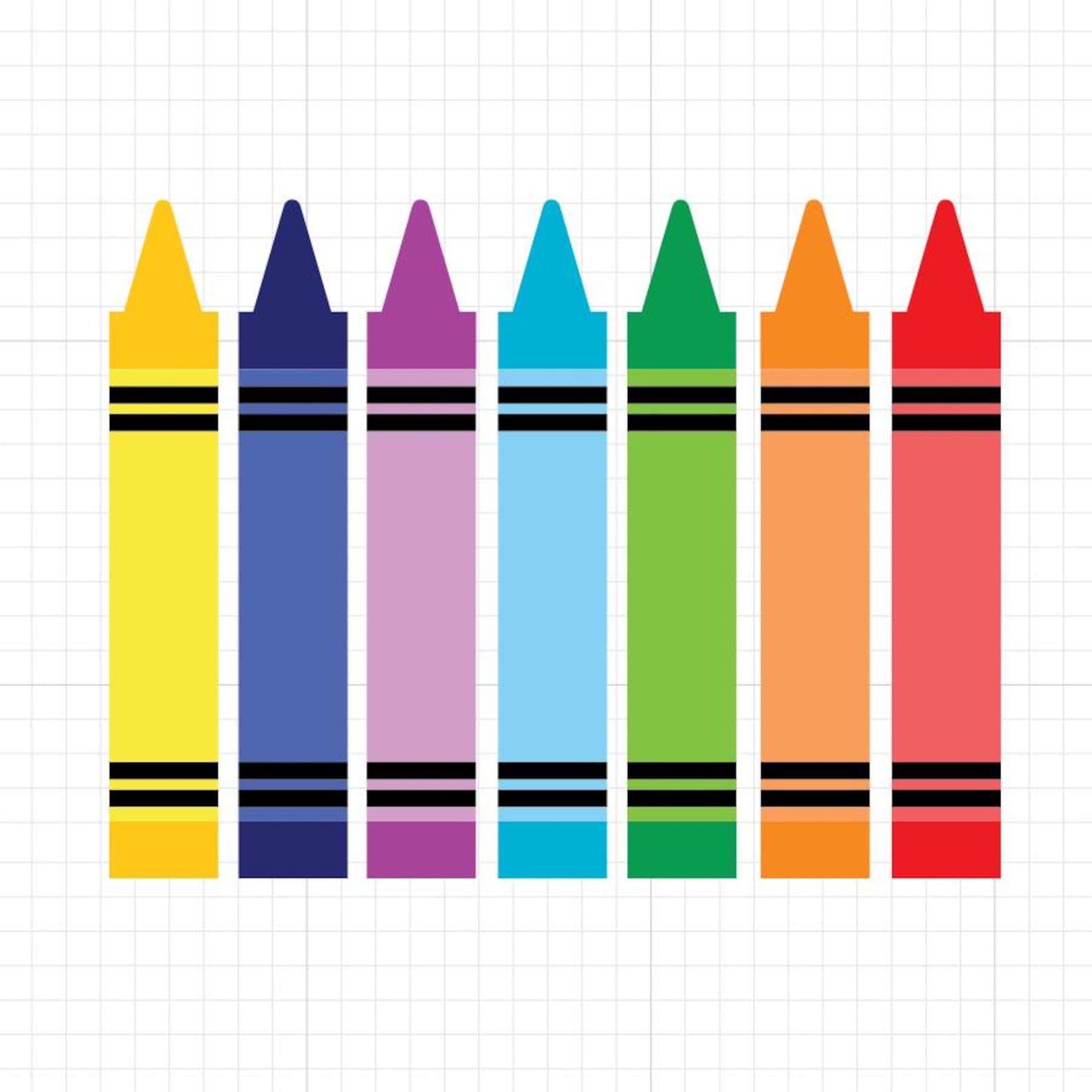 Crayons SVG Cut Files for Cricut | Digital Download Craft Design - Etsy