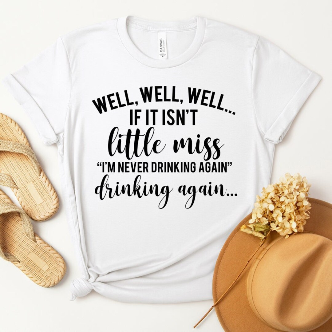Little Miss Drinking Again SVG, Funny Quote Clipart (digital Download ...